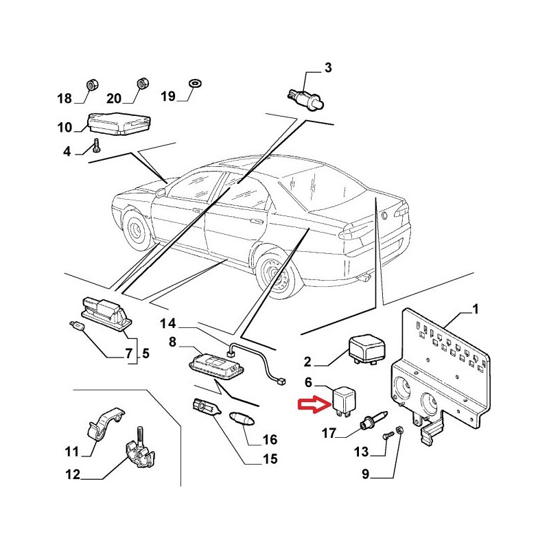 Electronic box - Alfa romeo 166 60672147