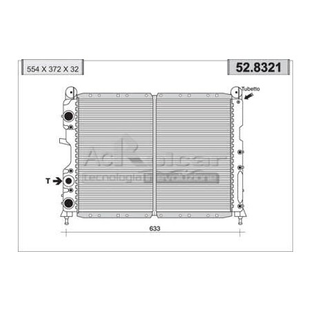 Engine cooling radiator - Fiat Coupe 1,8 / 2,0